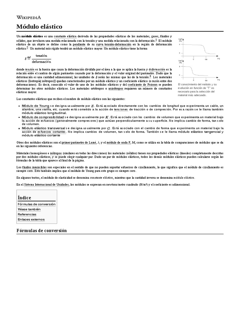 Módulo - Elástico | PDF | Elasticidad (Física) | El módulo de Young