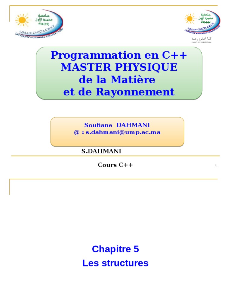 Cours - C++ - Chapitre5 - 2021 | PDF | C ++ | Pointeur (programmation)