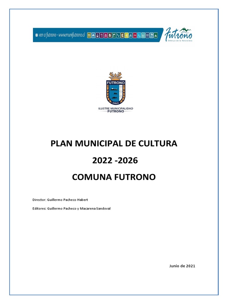 Plan Municipal de Cultura 2022 - 2026 Comuna Futrono | PDF ...
