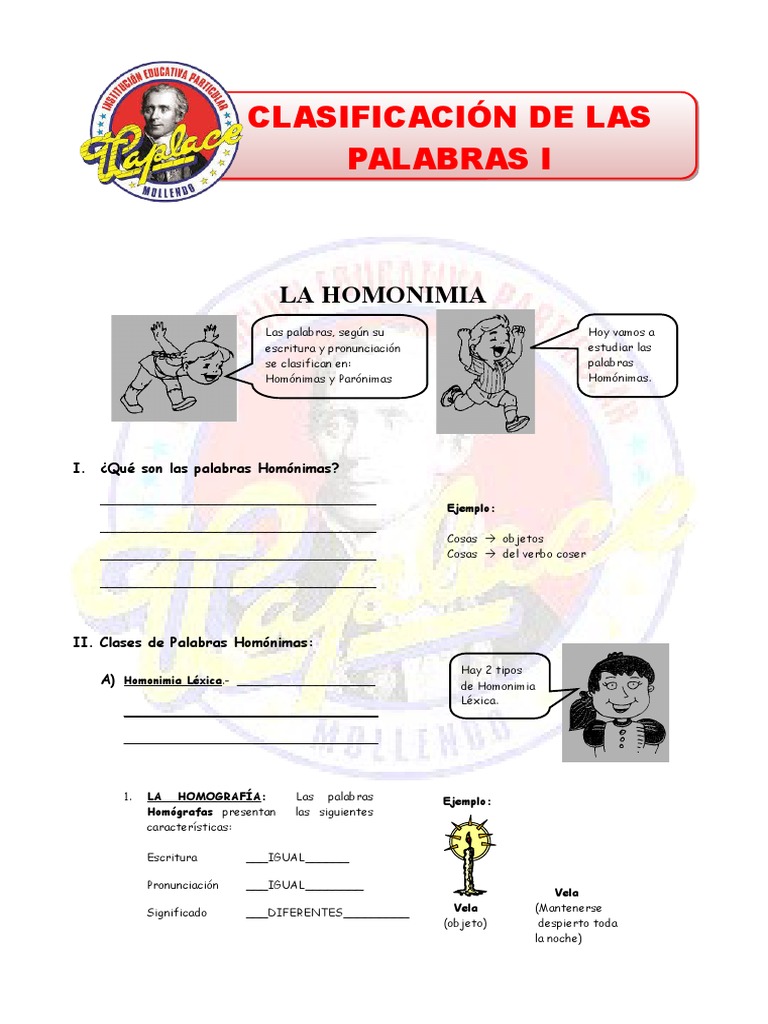 TEMA-5 Las-Palabras-Homonimas | PDF | Lexicología | Vocabulario