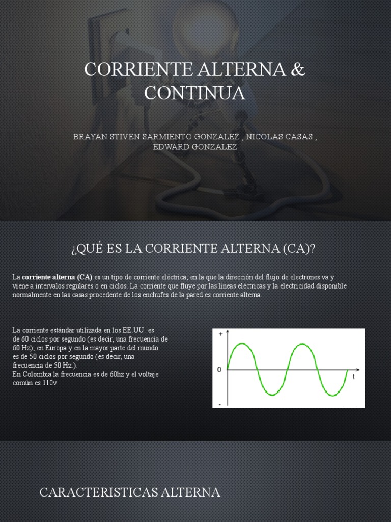 Corriente Alterna & Continua | PDF | Corriente eléctrica | Corriente continua