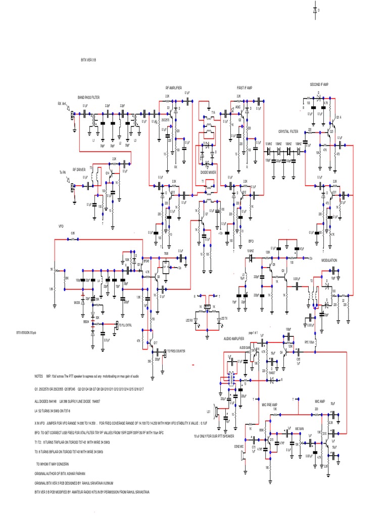 BITX VERSION 3 B updated Colour | PDF | Amplifier | Electronic Engineering