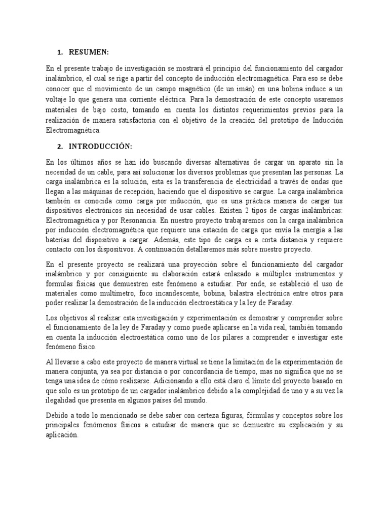 Avance Proyecto Final Caf 2 | PDF | Electricidad | Electromagnetismo