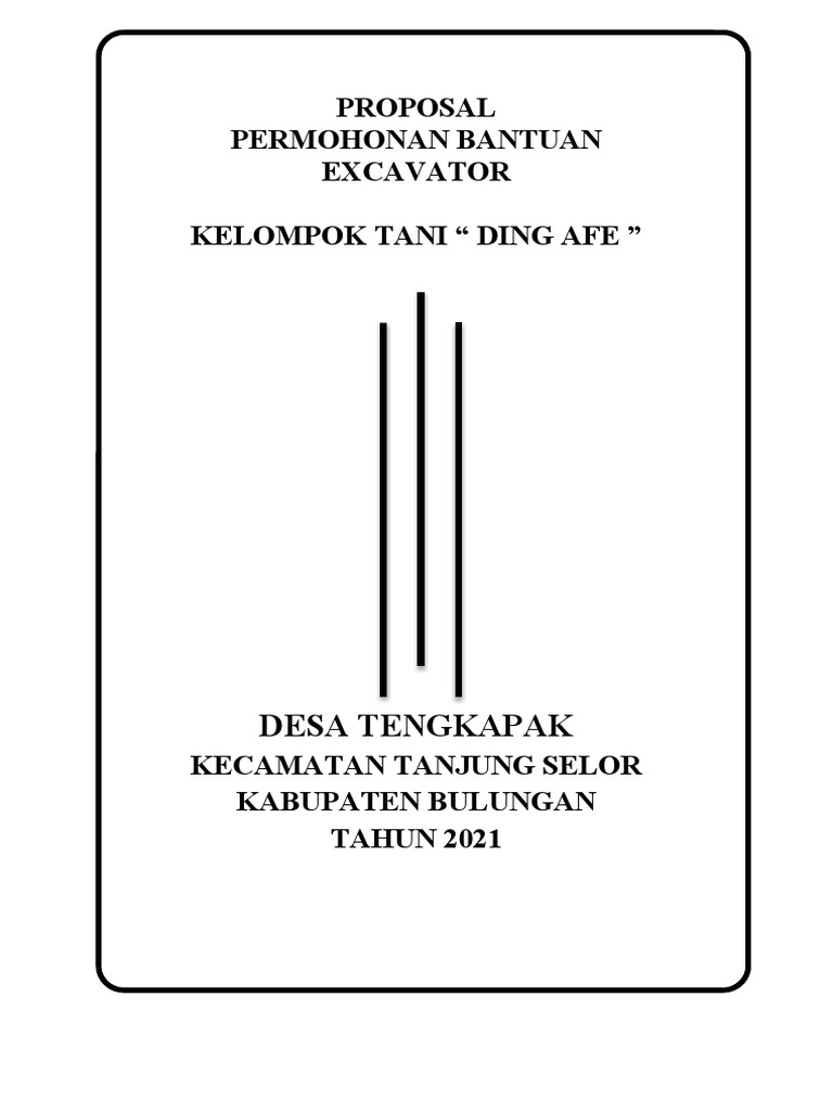 Proposal Kelompok Tani Permohonan Excavator | PDF