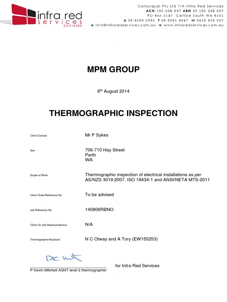 Thermografy (Mts 2011 Reference) | PDF | Thermography | Infrared