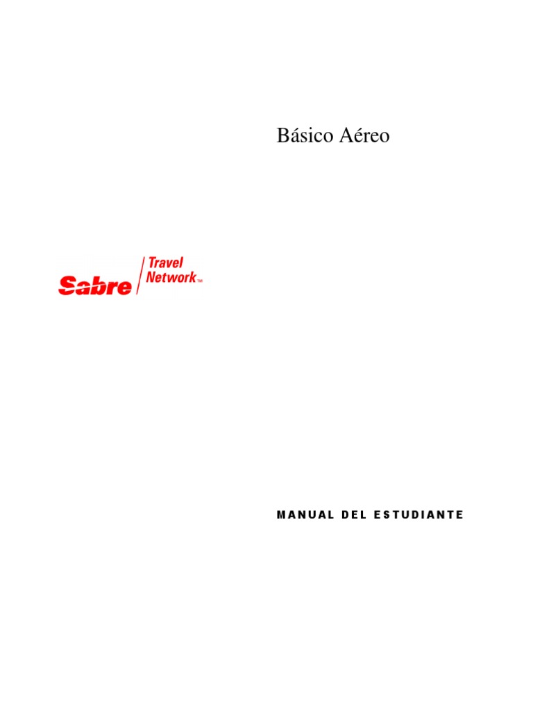 Manual Basico Reservaciones Aereo SABRE | PDF