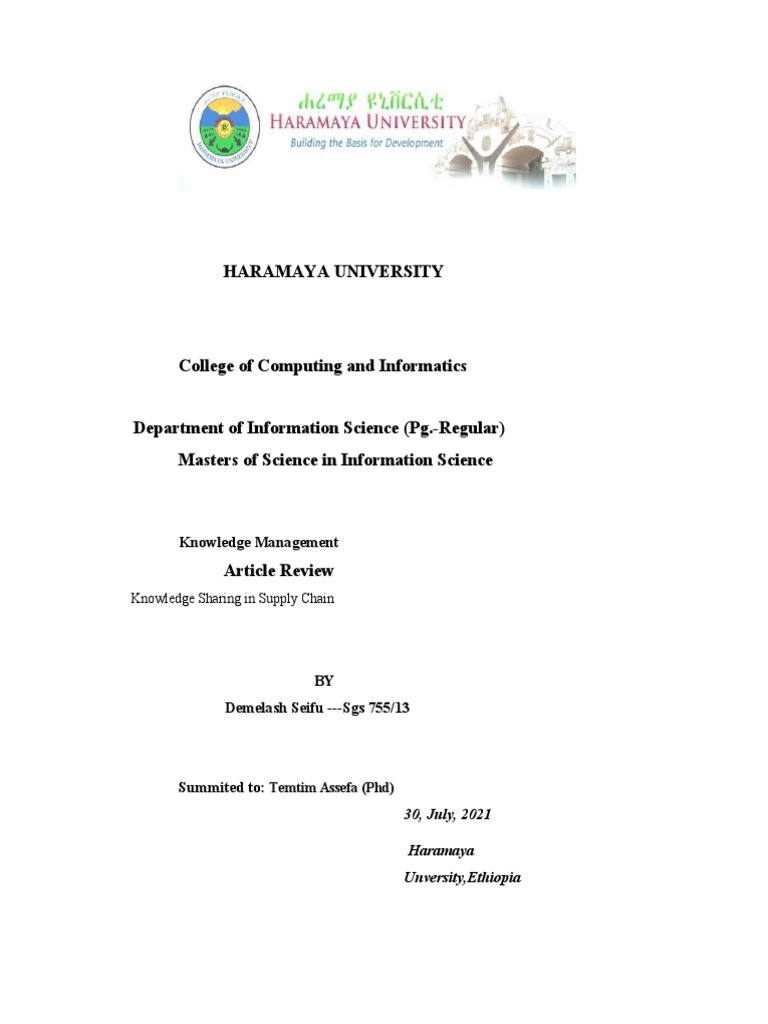 Knowledge Sharing in Supply Chains | PDF | Supply Chain | Information