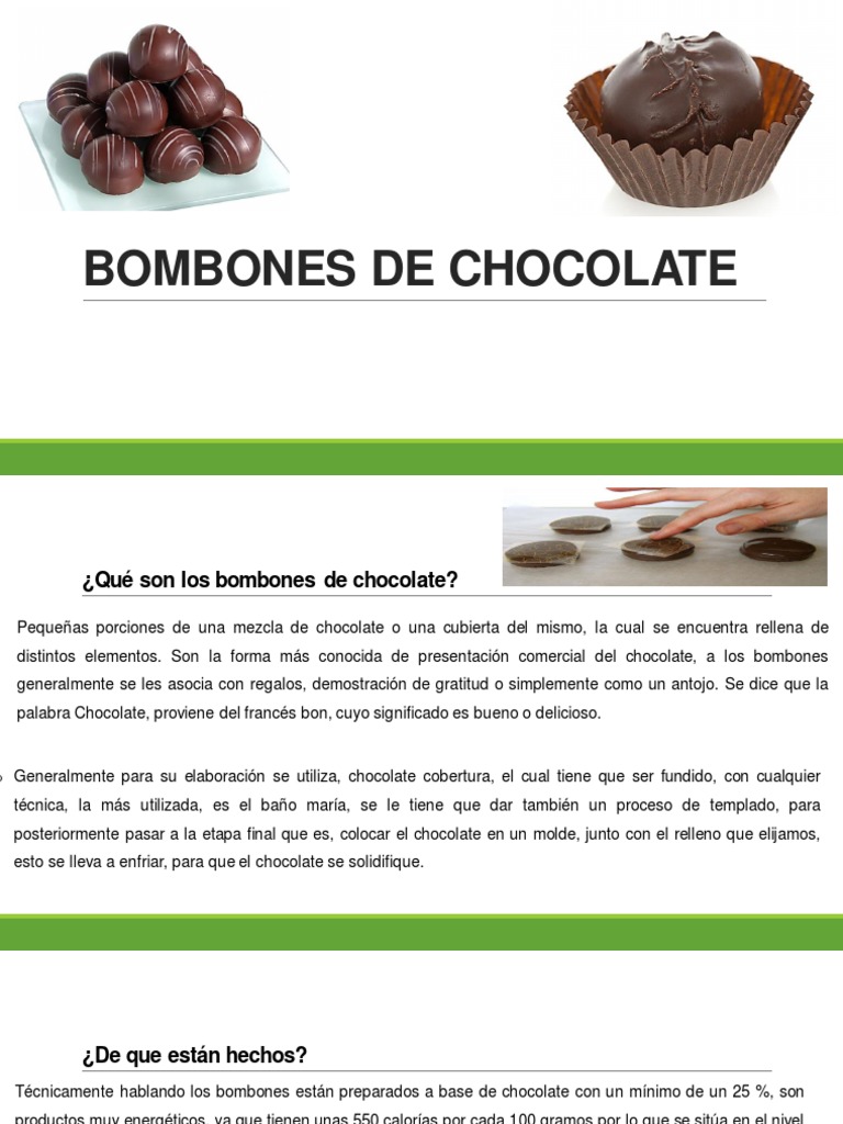 Historia y Creación de Bombones | PDF | Chocolate | Alimentos
