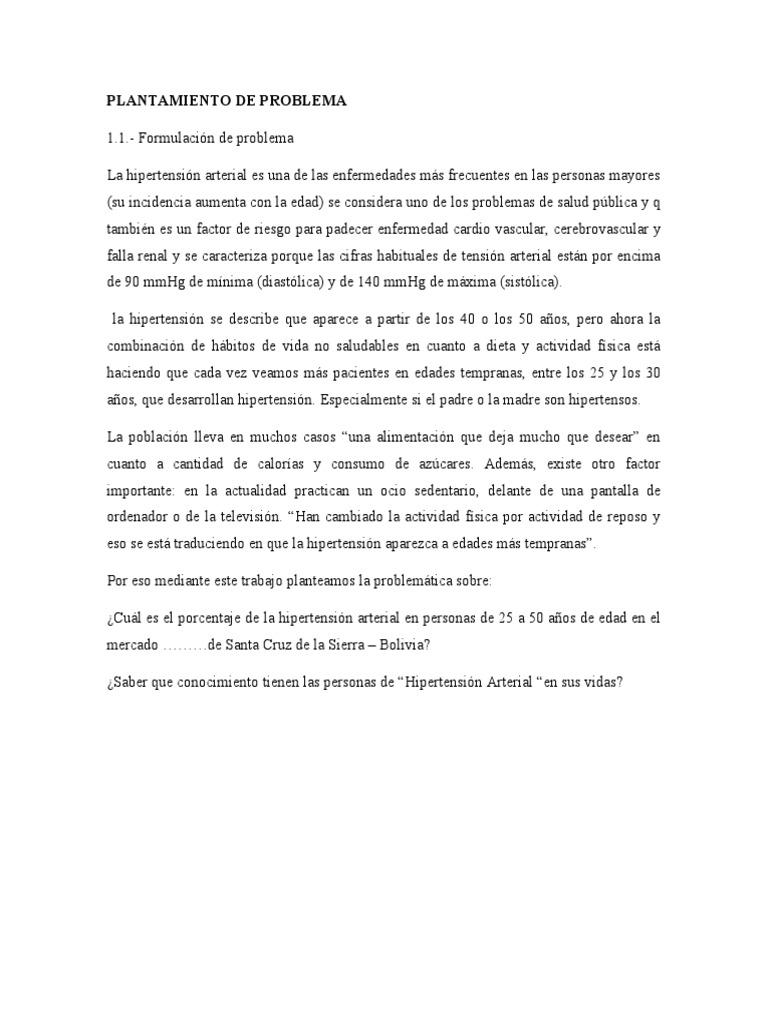Plantamiento de Problema | PDF | Estilo de vida