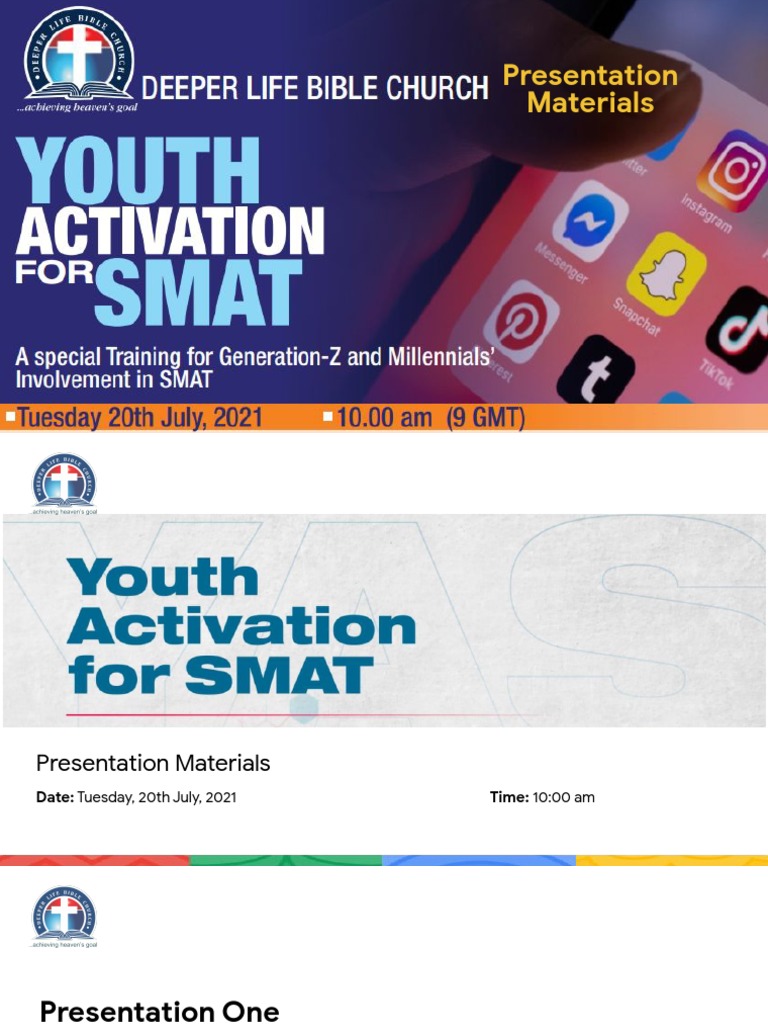 Youth Activation For SMAT - Presenation Materials | PDF | Social Media | Popular Culture & Media ...