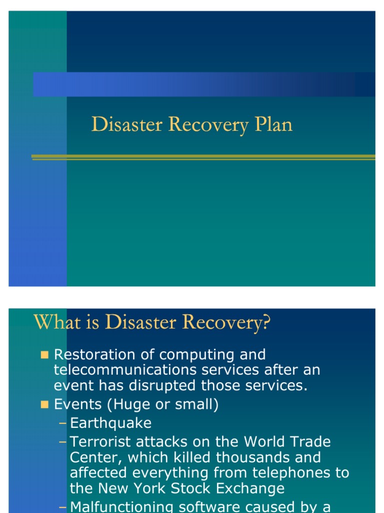 Disaster Recovery Planning Essentials | PDF | Disaster Recovery | Risk ...