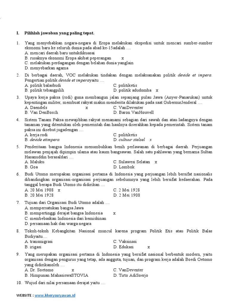 Soal PAT PPKN Kelas 8 K13 - WWW - Kherysuryawan.id | PDF