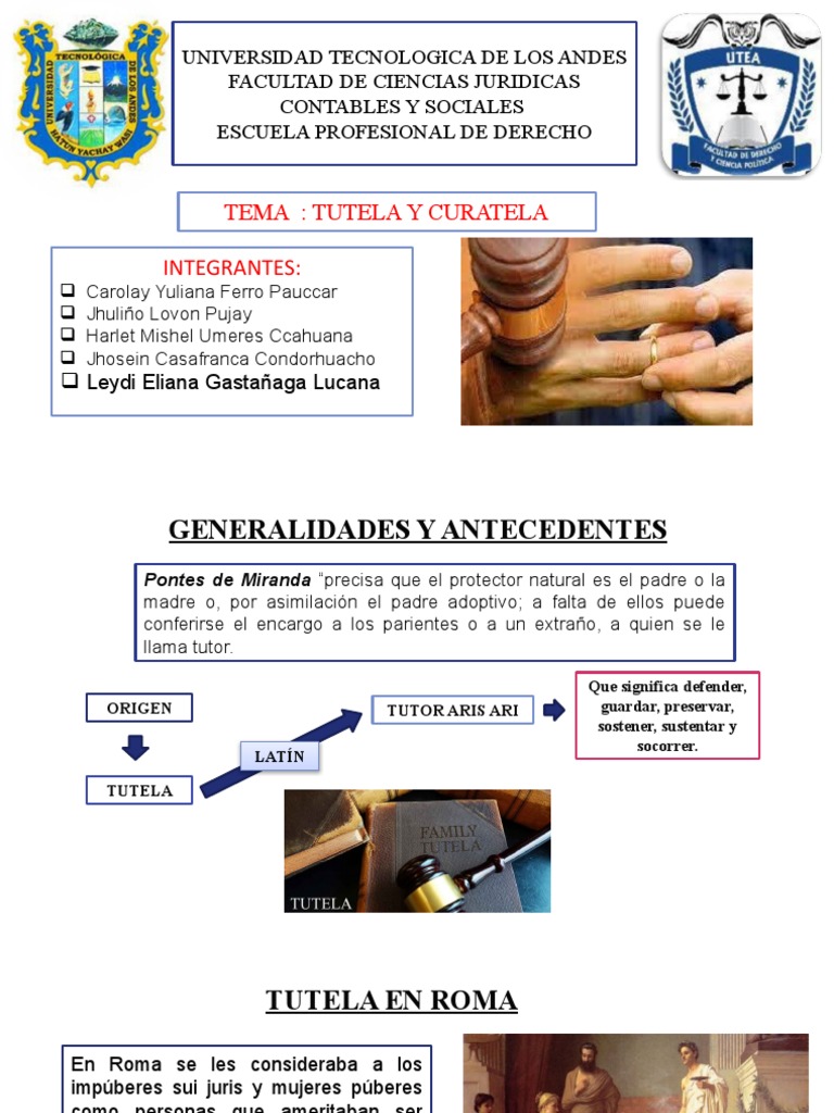 Grupo 6 Tutela y Curatela | PDF | Guardián legal | Voluntad y testamento