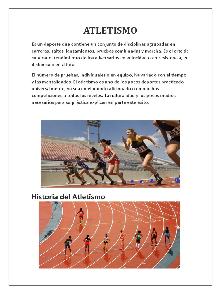 ATLETISMO | PDF | Deporte del atletismo | Recreación