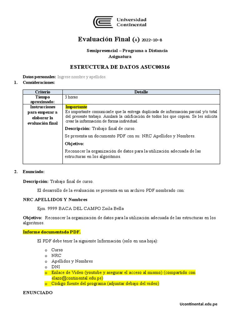 EF Estructura de Datos | PDF | Ciencias de la Computación | Programación de computadoras