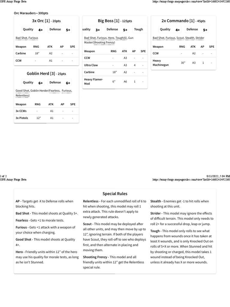 Orcs 300 PDF (FF) | PDF | Projectiles | Hazards