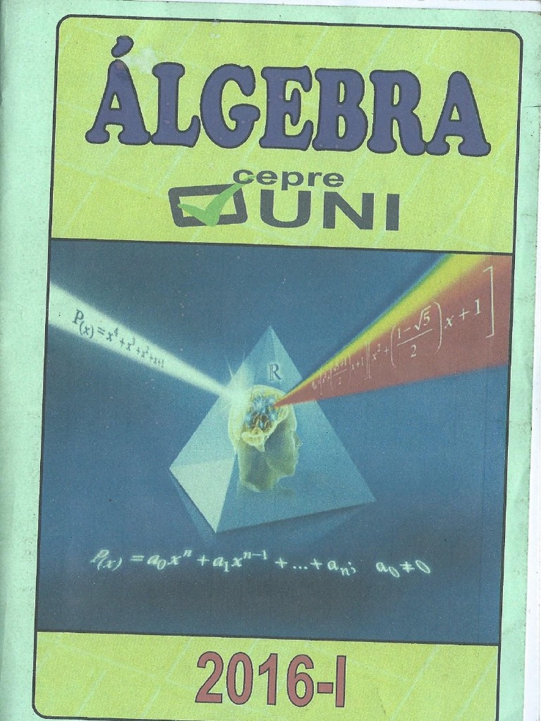 CepreUNI - Algebra Material de Estudio 2016-I | PDF