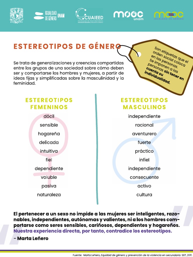 Infografia Sobre Estereotipos de Genero | PDF