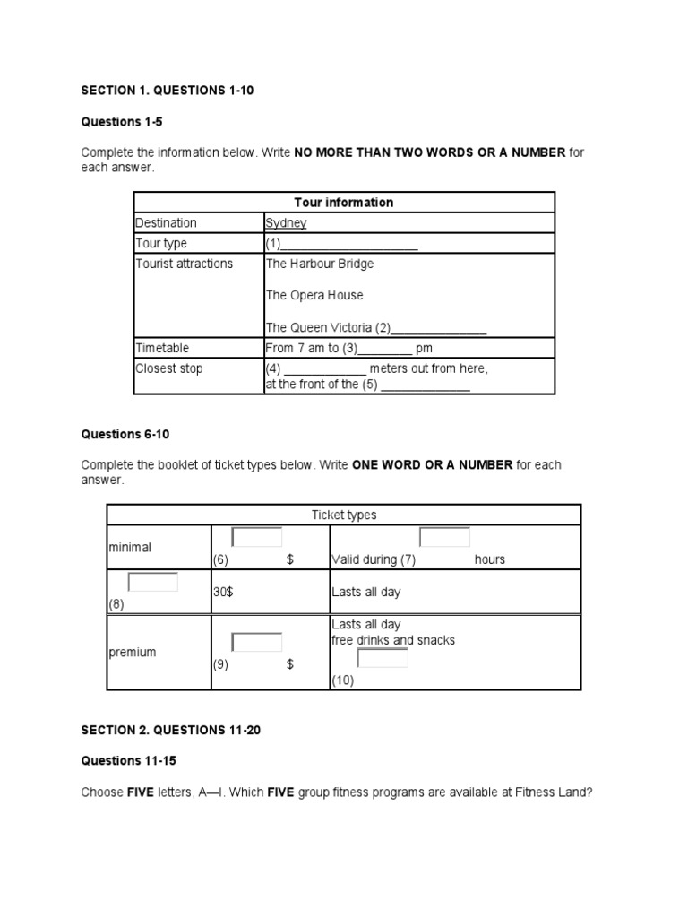Section 1. Questions 1-10 Questions 1-5 | PDF | Pain | Perception