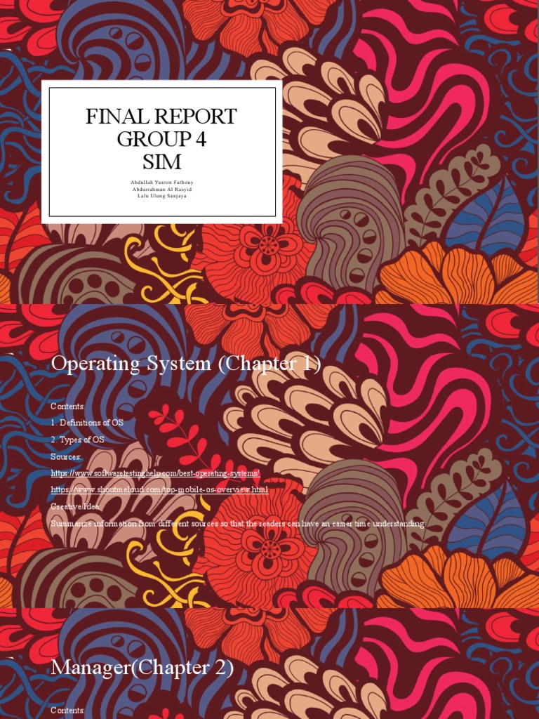 Final Report Group 4 SIM: Abdullah Yusron Fathony Abdurrahman Al Rasyid Lalu Ulung Sanjaya | PDF ...