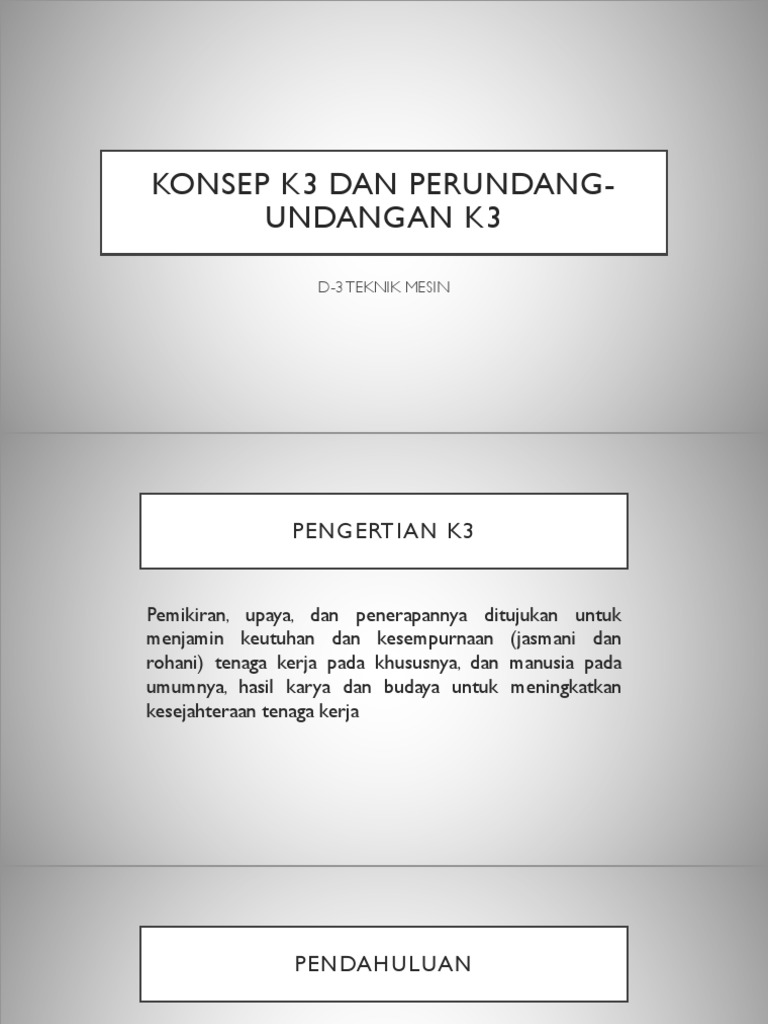 Materi - Konsep K3 Dan Undang-Undang | PDF