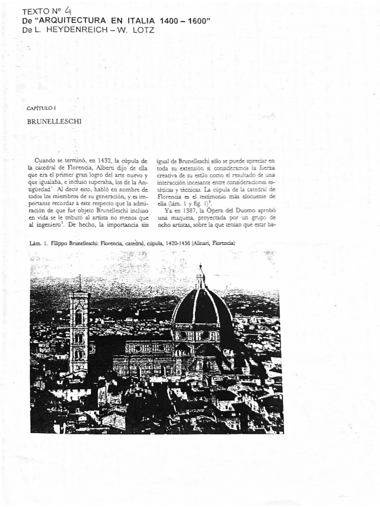Arquitectura en Italia 1400 - 1600, L. Heydenreich - W. Lotz | PDF