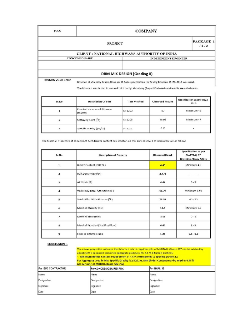DBM MIx Design Highway Engineering Youtube Channel | PDF