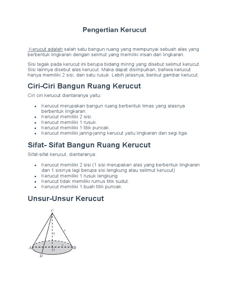 The Properties and Characteristics of Cones | PDF