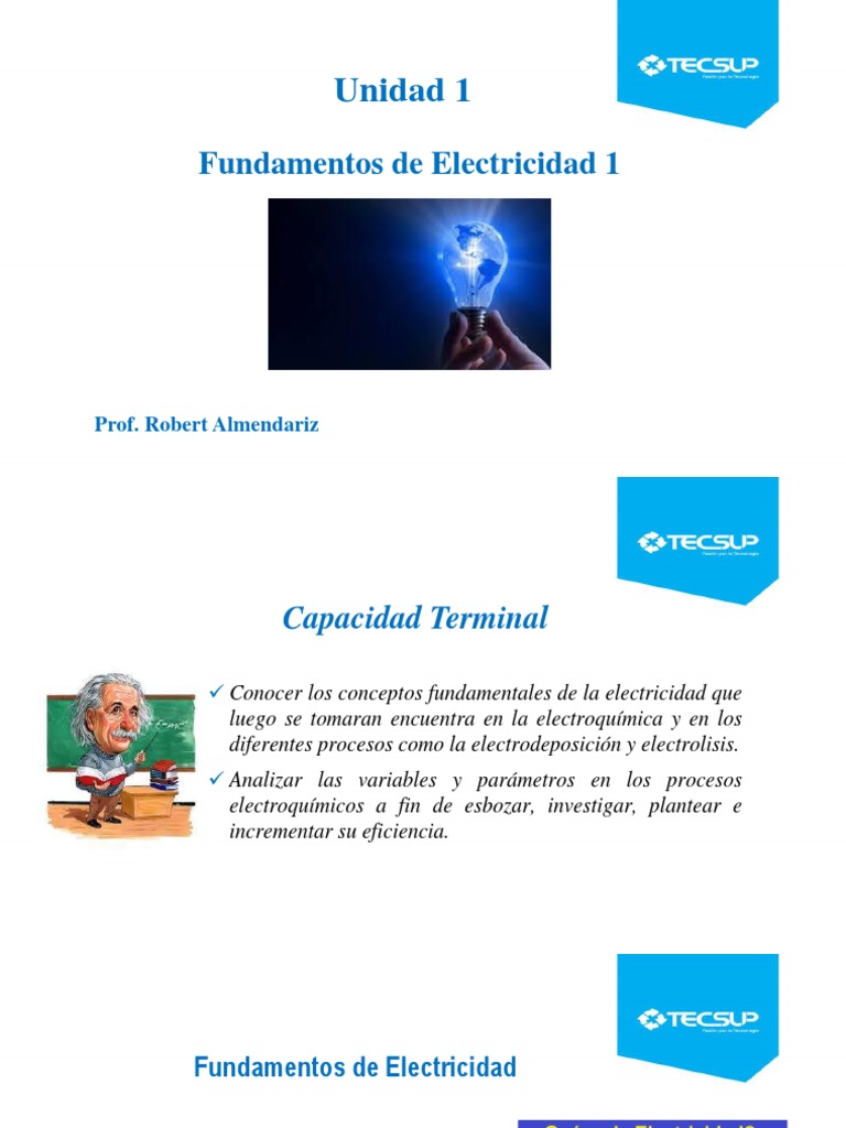 Unidad 1 Fundamentos de Electricidad | PDF | Carga eléctrica | Electricidad