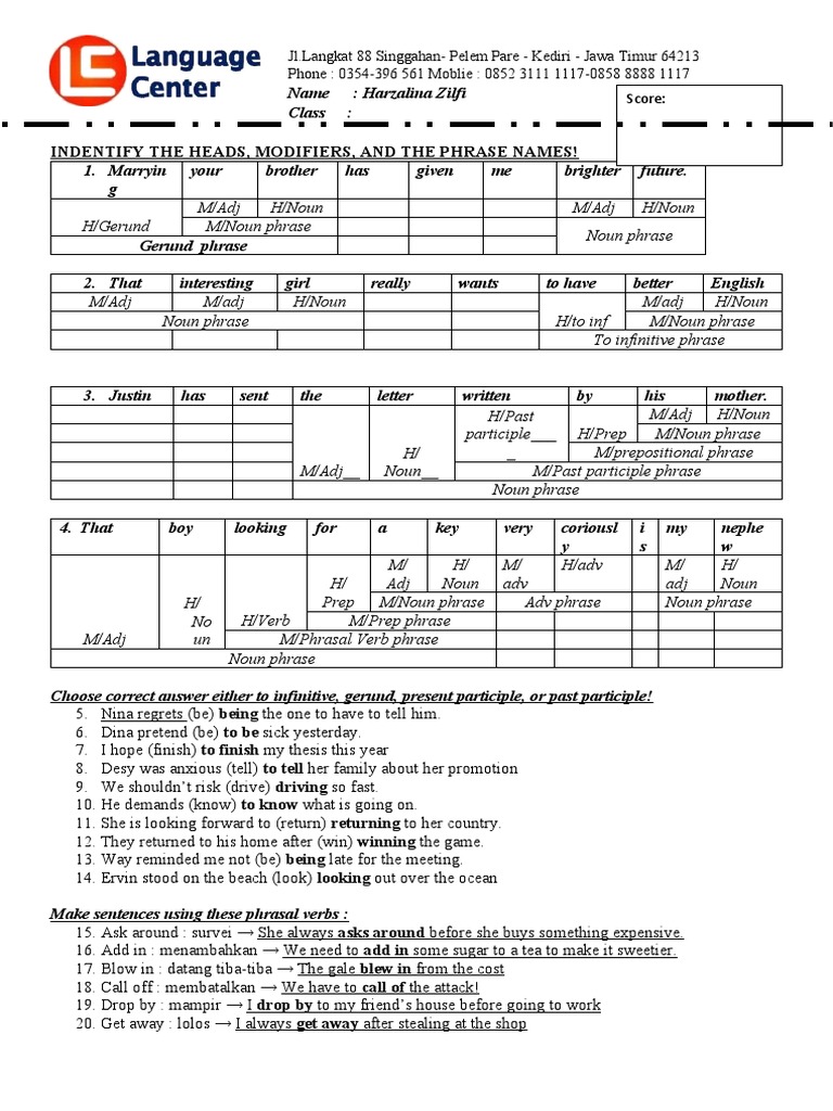 Exam - Harzalina Zilfi | Download Free PDF | Phrase | Linguistic Typology