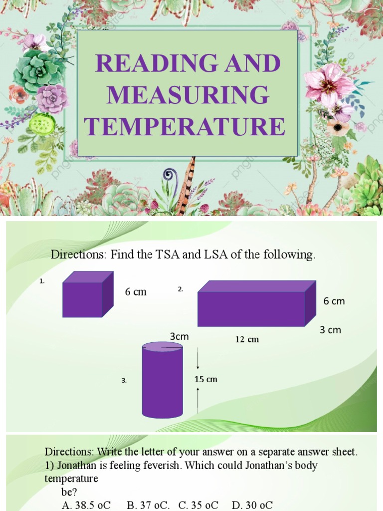 Reading and Measuring Temperature | PDF | Atmospheric Sciences ...