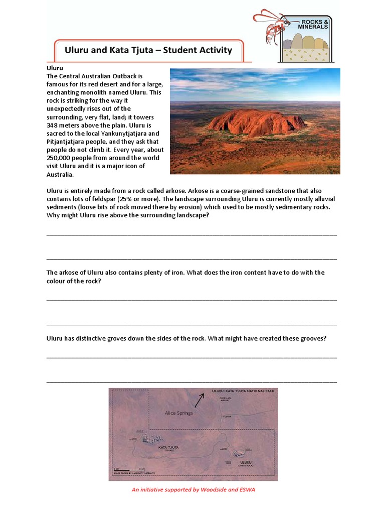 Uluru and Kata Tjuta - Student Activity | PDF | Clastic Rock | Sedimentary Rock