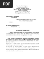 Affidavit of Repudiation of Barangay Agreement | PDF | Affidavit | Virtue
