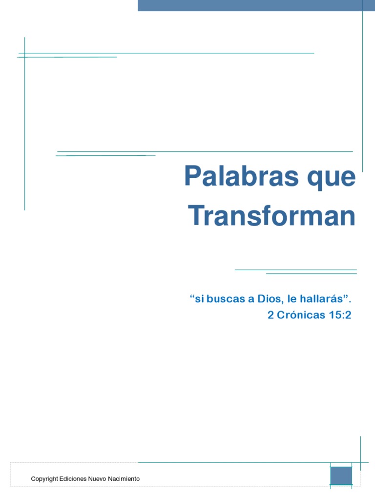 Palabras Que Transforman 40 Días | PDF | Elijah | David