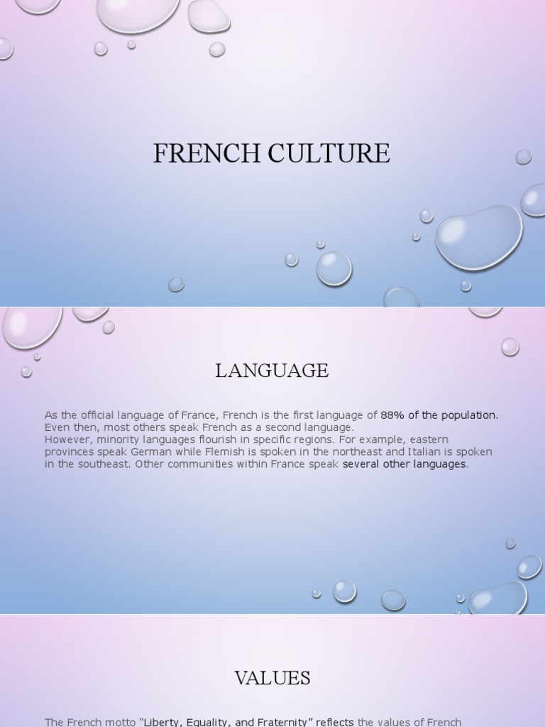 French Culture | PDF | France | French Cuisine