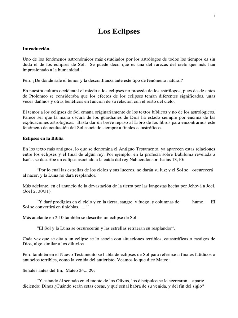 Los Eclipses | PDF | Astrología | Luna