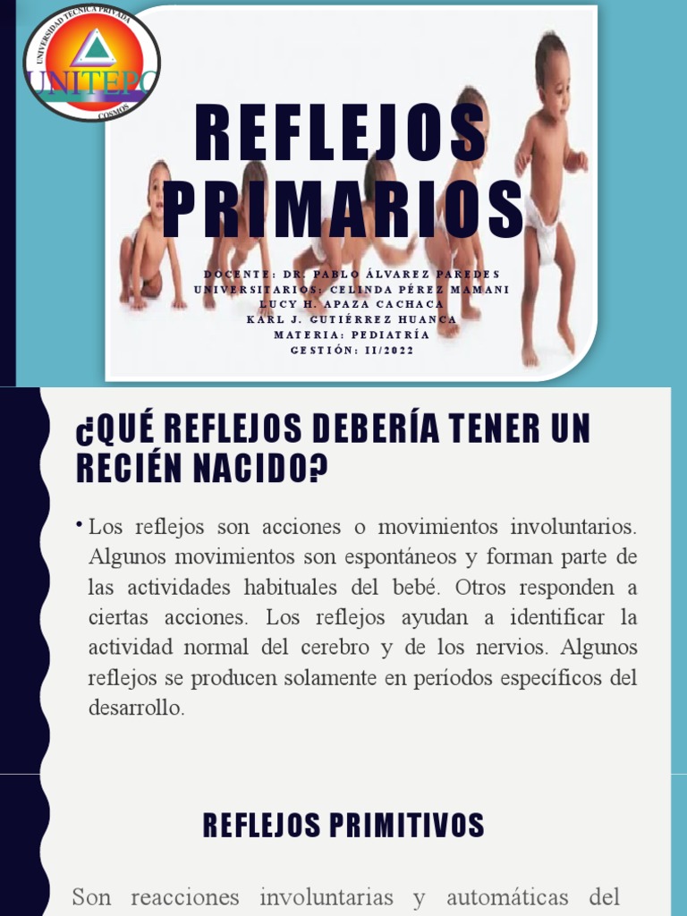 Reflejos Primarios en Recién Nacidos | PDF | Salud y bienestar ...