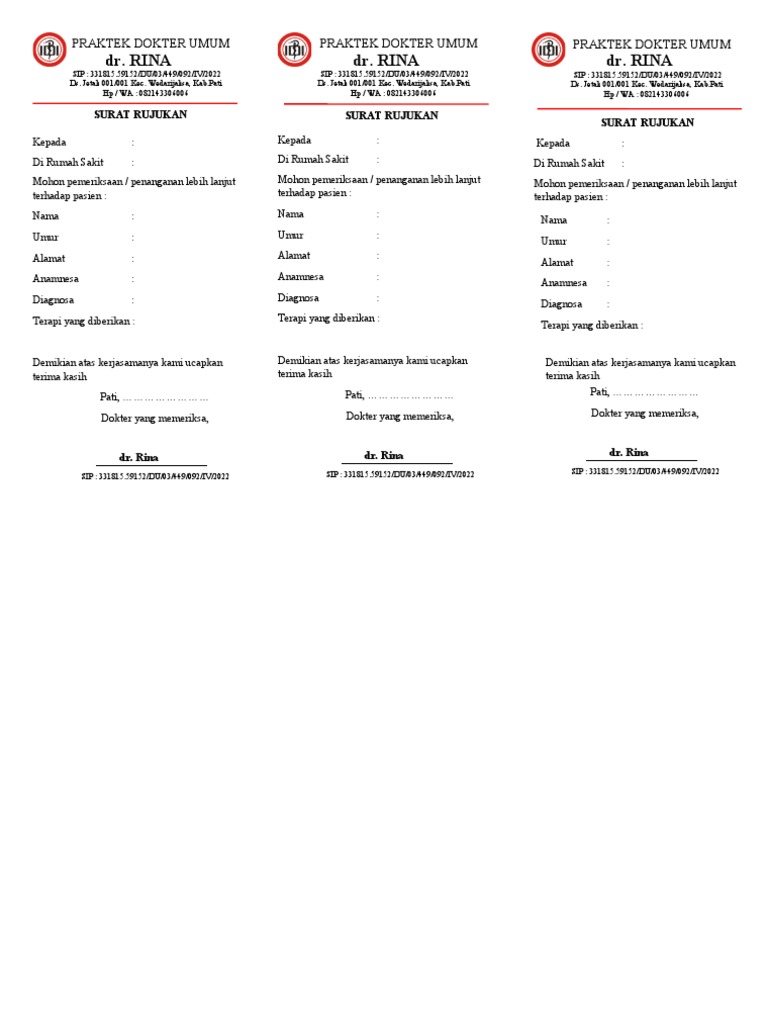 Contoh Surat Rujukan | PDF