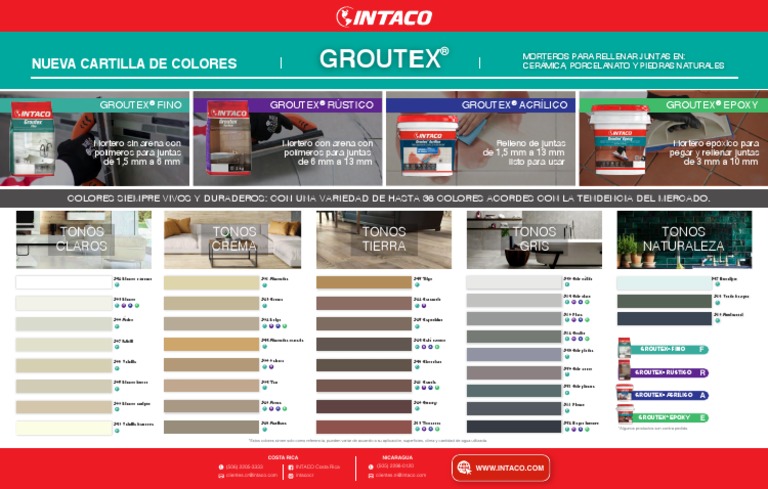 Colores-Groutex-INTACO | PDF