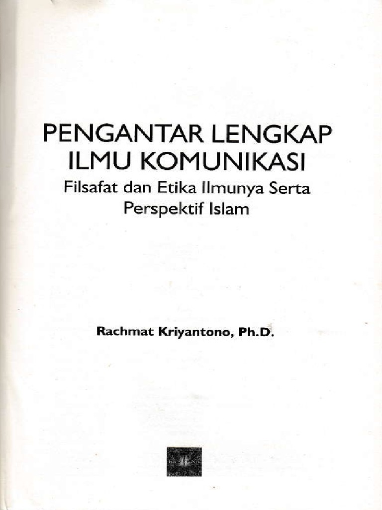 Pengantar Lengkap Ilmu Komunikasi | PDF