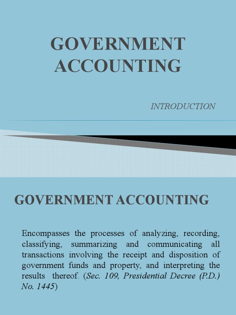 Overview of Government Accounting Principles | PDF | Financial ...