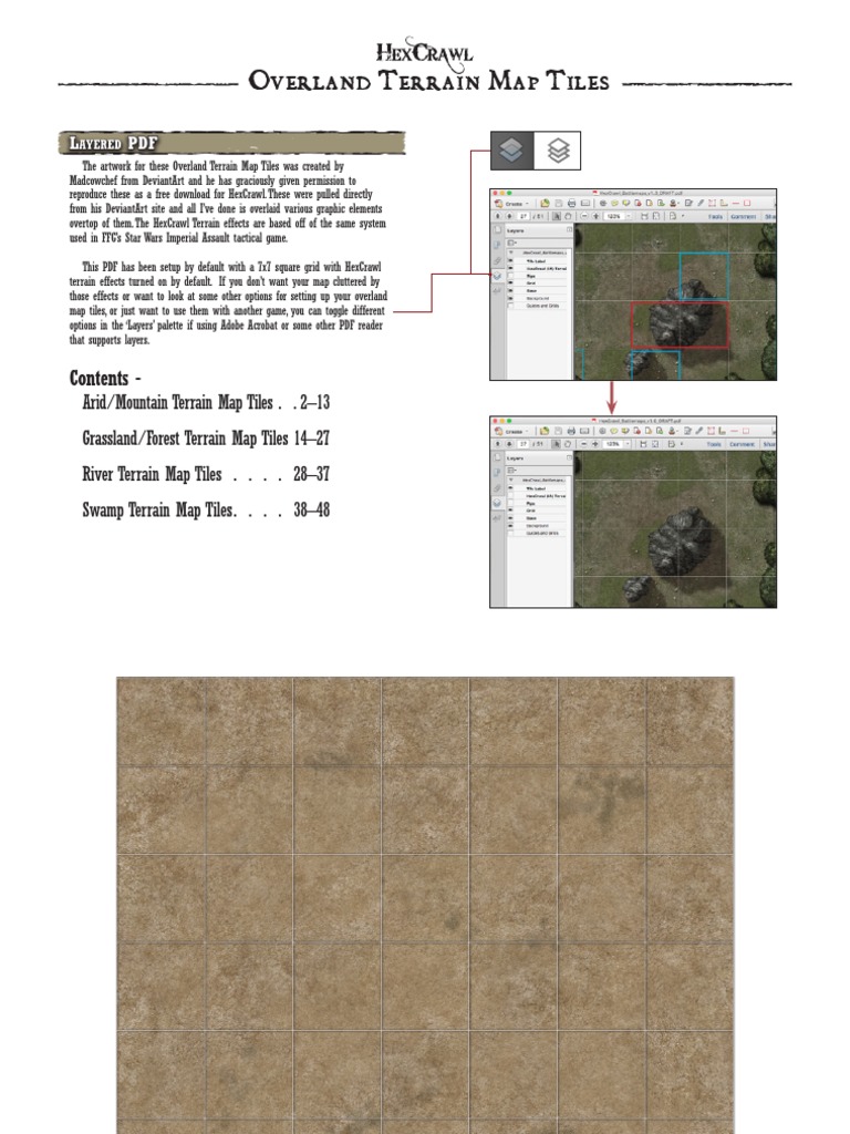 HexCrawl Terrain Map Tiles PDF | PDF | Teaching Methods & Materials ...