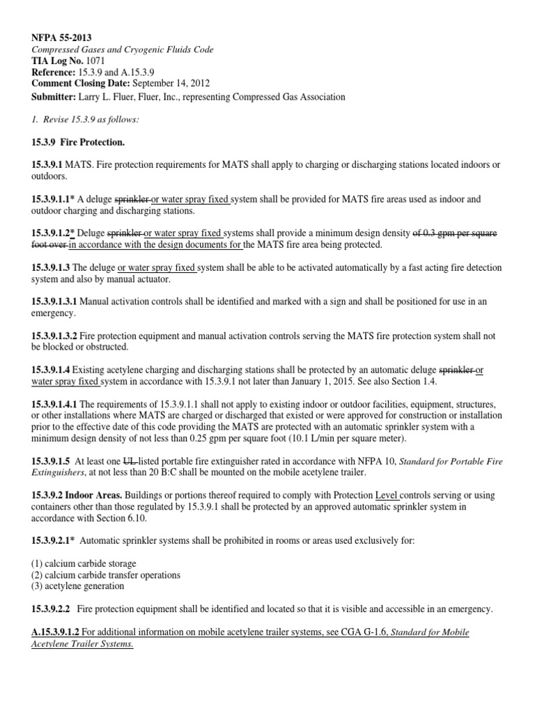 Compressed Gases and Cryogenic Fluids Code | PDF | Fire Sprinkler ...