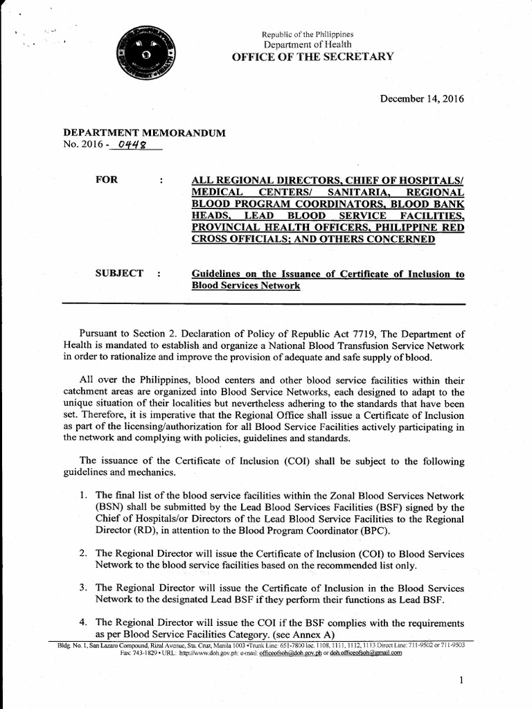 New Guidelines On The Issuance of Certificate of Inclusion | PDF ...