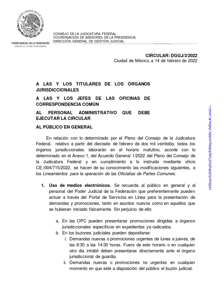 Circ DGGJ 3 2022 | PDF | Gobierno Federal de los Estados Unidos ...
