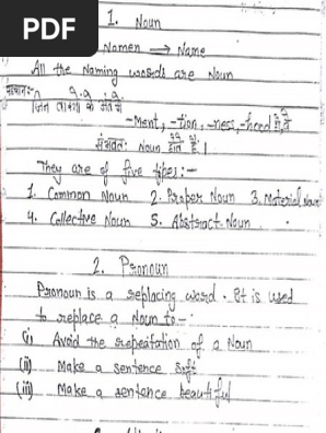 English Grammar Handwritten Class Notes Of Kd Campus Pdf Grade 11