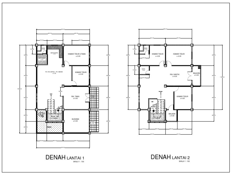 DENAH RUMAH 2 Lantai | PDF
