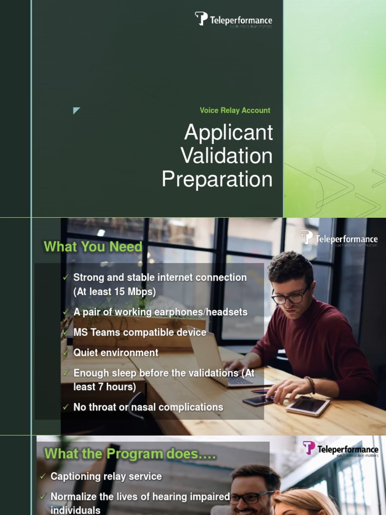 Voice Relay Account Validation Guide | PDF | Speech Recognition | Telephone