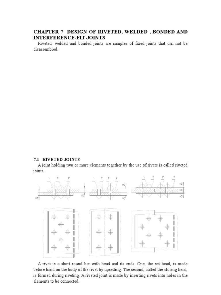 Design and Analysis of Common Mechanical Joints: Riveted, Welded ...