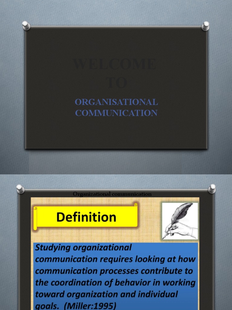 Welcome TO: Organisational Communication | PDF